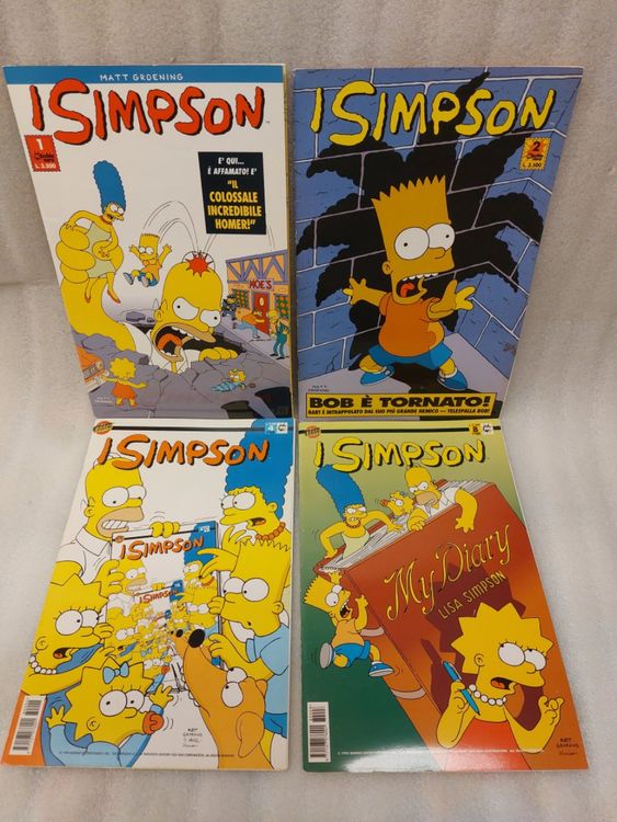 I Simpson Nr 1+2+4+5 (il Raro Nr 1 del 1998 e compreso !) (Gebraucht) in Pambio Noranco für CHF ...