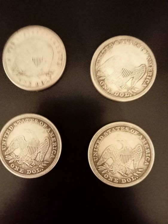 USA Silver Dollar 1862, 4 Stück, (Replicas) (Gebraucht) in zürich für ...