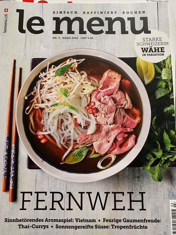 Heft le menu März 22 (Gebraucht) in Niedergesteln für CHF 1 – mit ...