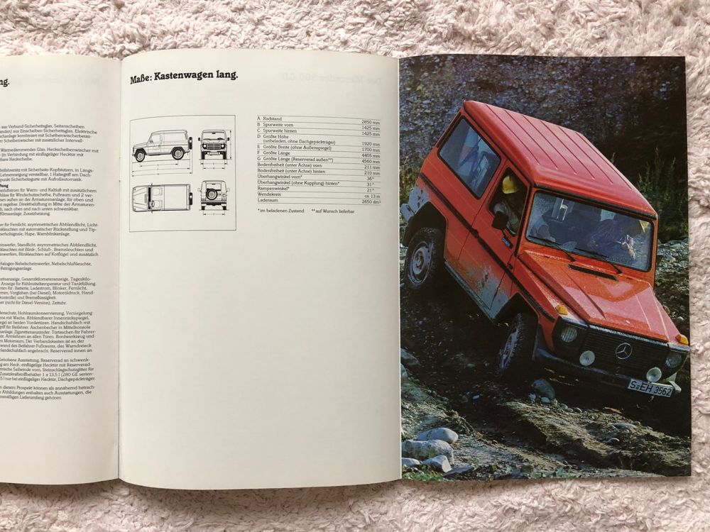 Prospekt Mercedes G-Klasse W460; 240 GD - 280 GE; 1985, Kult (Gebraucht ...