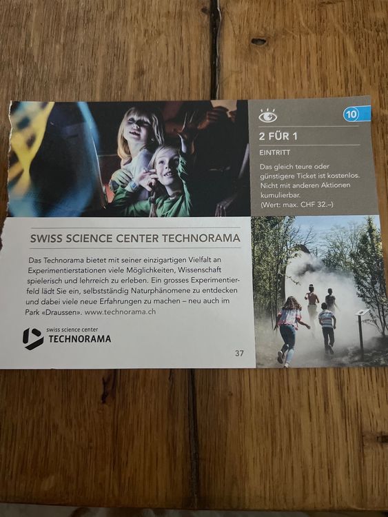 Gutschein Ticket Eintritt Technorama (Neu und originalverpackt) in Spreitenbach für CHF 5 – mit ...
