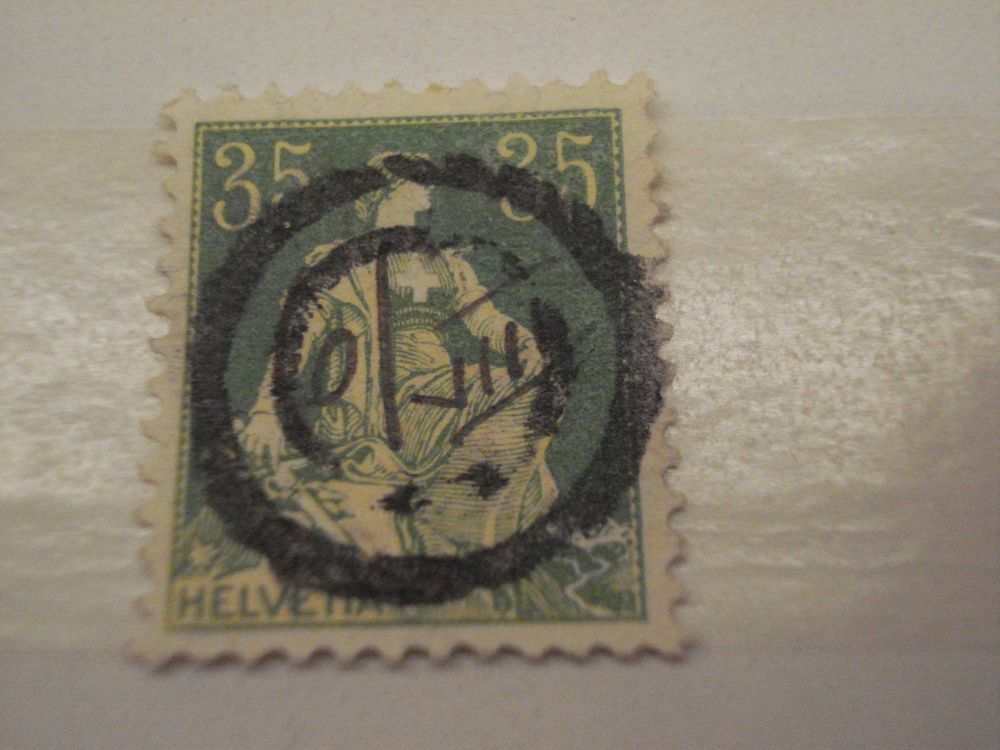 Marke 35 Rp, Helvetia mit Schwert, eigenartiger Stempel | Kaufen auf ...