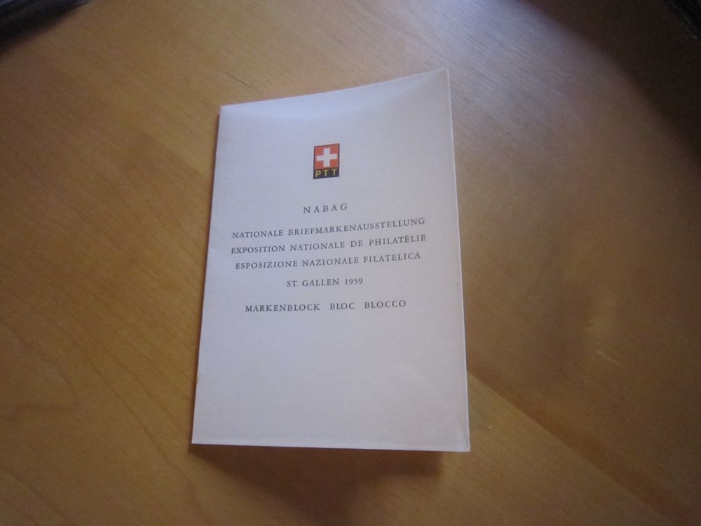 S1 Seltener PTT Blatt NABAG 1959 (Gebraucht) in Giubiasco für CHF 1.7 ...