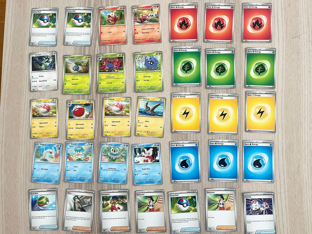 Pokémon cards set - Water - Fire - Grass - Lightning - EN (Gebraucht ...