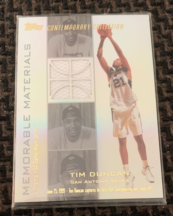 NBA Tim Duncan Memorable Materials Jersey Card (Neu (gemäss ...