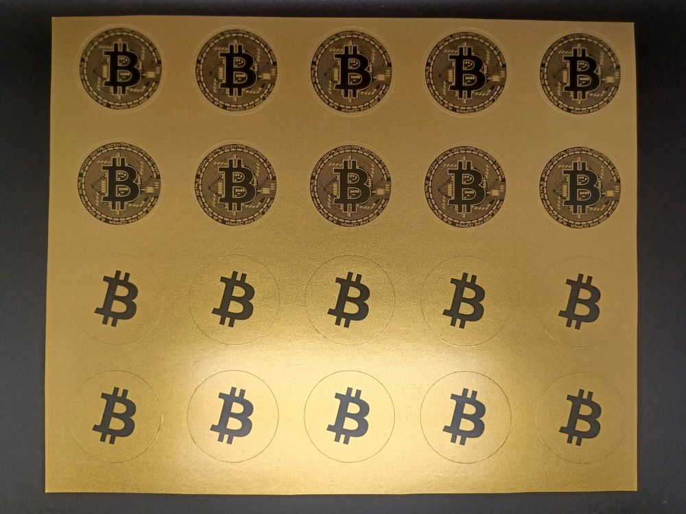 Bitcoin Sticker / 20 Stück BTC / 3,5 cm (Neu und originalverpackt) in ...
