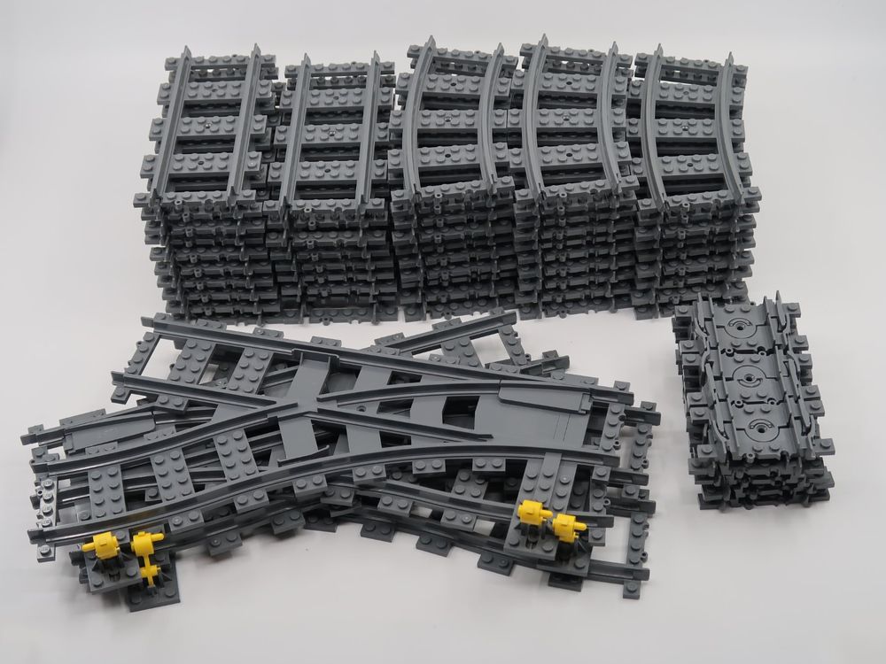 Lego Zug Schienen Set Kurve Gerade Konvolut Train Rail (Gebraucht) in ...