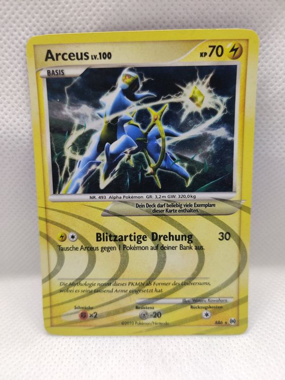 Arceus Level 100 Typ Elektro Pokemon Karte Holo TCG AR6 | Kaufen auf Ricardo