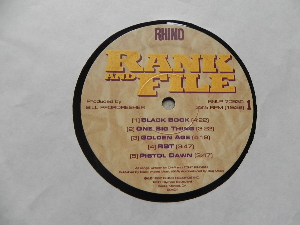LP USA Punk Rock Country Band Rank and File 1987 in Folie | Kaufen auf ...