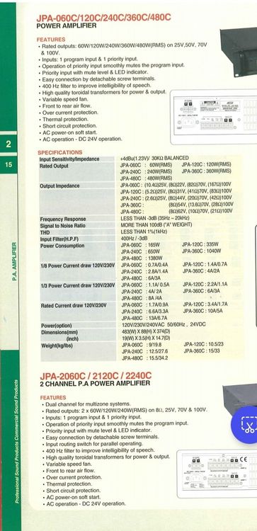 Jedia JPA 360c Power Amplifier (Gebraucht) in für CHF 20 – nur Abholung ...