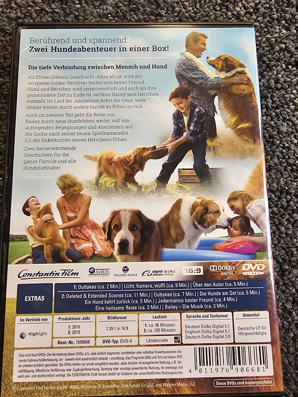 Bailey 1&2 - Zwei berührende Hundeabenteuer DVD (17743) (Gebraucht) in ...