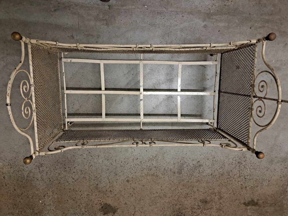 antikes Metall Puppenbett /Baby-B. um 1900, klapp-/rollbar (Gebraucht ...
