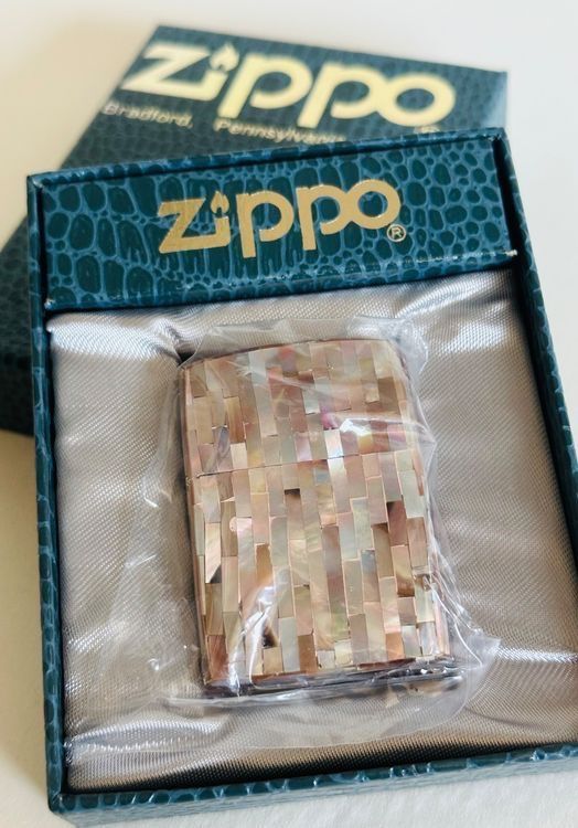 Spektakulär Gilbert Vanel Zippo "Voll Perlmutt" Unbenutzt (Neu (gemäss ...