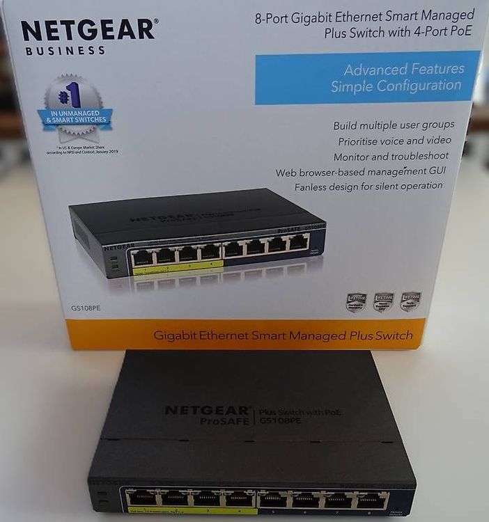 Netgear GS108PE 8-Port (4-Port PoE) Switch (Gebraucht) in Büttikon AG ...