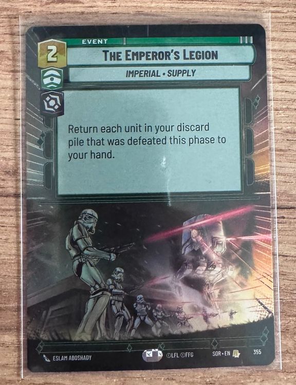 Star Wars Unlimited The Emperor’s Legion Hyperspace HOLO (Neu (gemäss ...