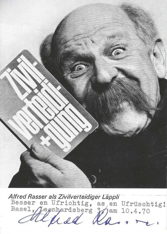 ALFRED RASSER original Autogramm (HD-Soldat Läppli) (Gebraucht) in ...