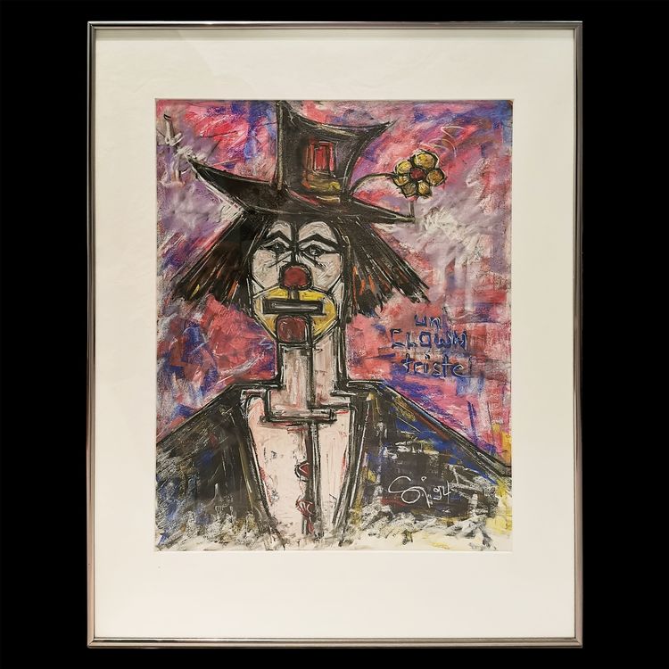 Grosse Lithografie von Clown | Kaufen auf Ricardo