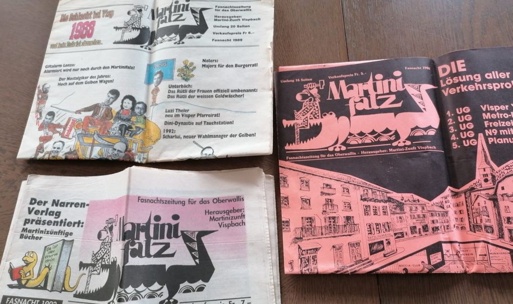 drei alte Martinizeitungen Fasnacht Visp | Kaufen auf Ricardo