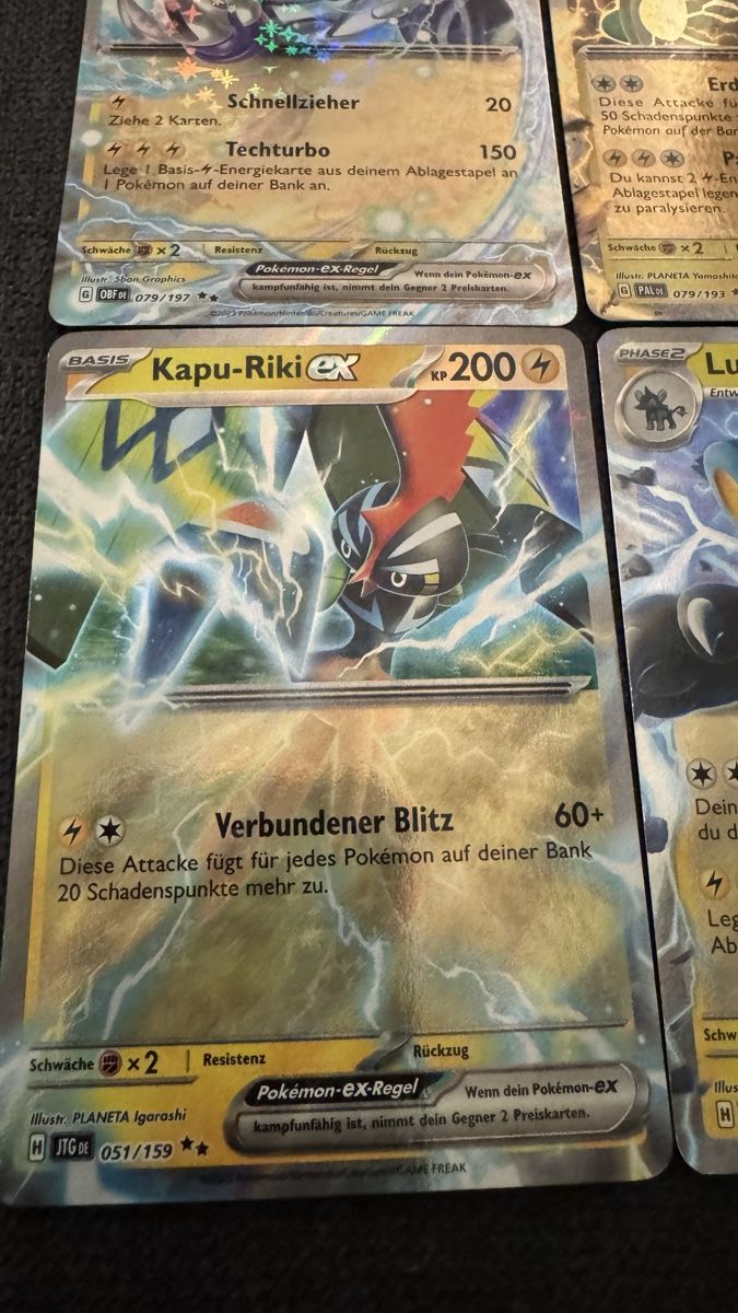 Pokemon Karten, 4 Elektro- Ex Karten, Top Zustand! (56) (Neu (gemäss ...