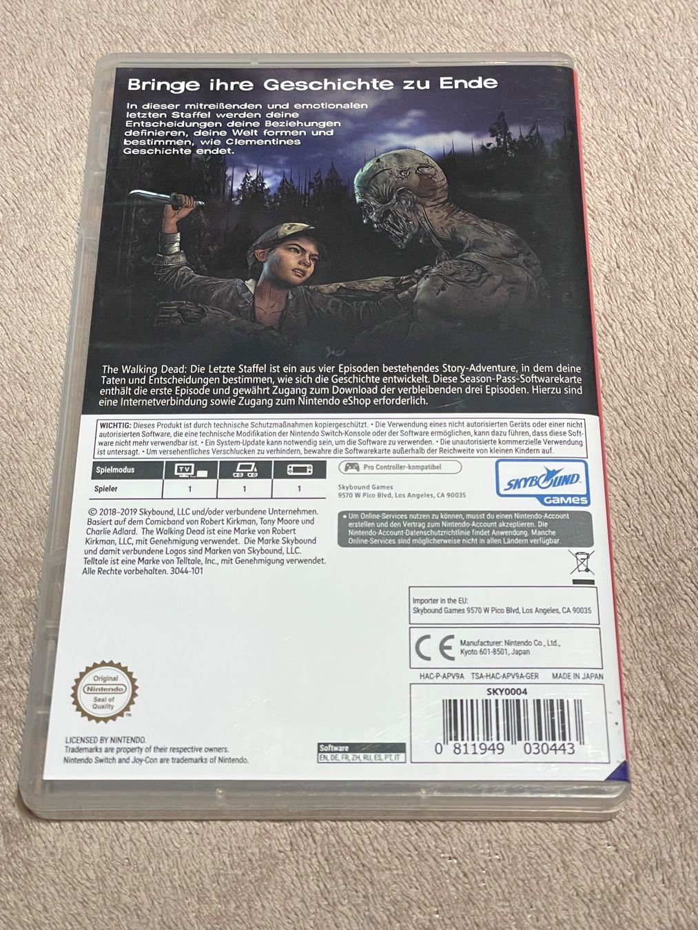 Nintendo Switch Spiel - The Walking Dead: die letzte Staffel (Gebraucht ...