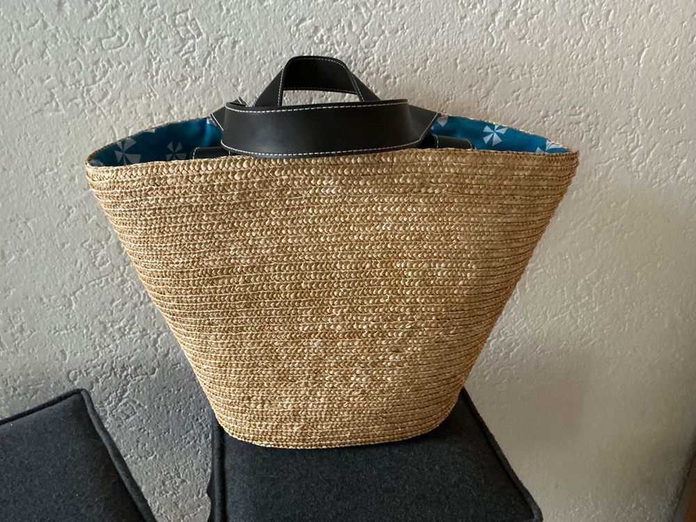 Sommer Strandtasche Bast Korbtasche Shopper gross Vintage | Kaufen auf ...