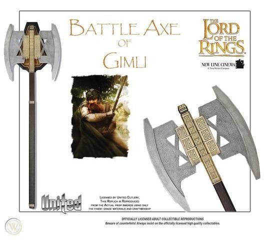 LOTR Lord of the Rings Battle Axe of Gimli Gloin son UC1397 (Gebraucht ...