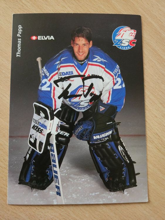 Autogrammkarte Thomas Papp ZSC Lions Zürich Eishockey NLA (Gebraucht ...