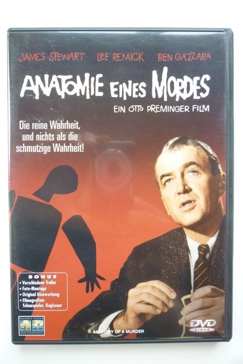DVD ANATOMIE EINES MORDES Film Noir Klassiker Otto Preminger (Gebraucht ...