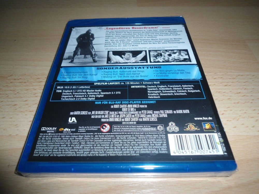 Wie ein wilder Stier - BLU-RAY - UNCUT (Neu und originalverpackt) in Basel für CHF 9 – mit ...