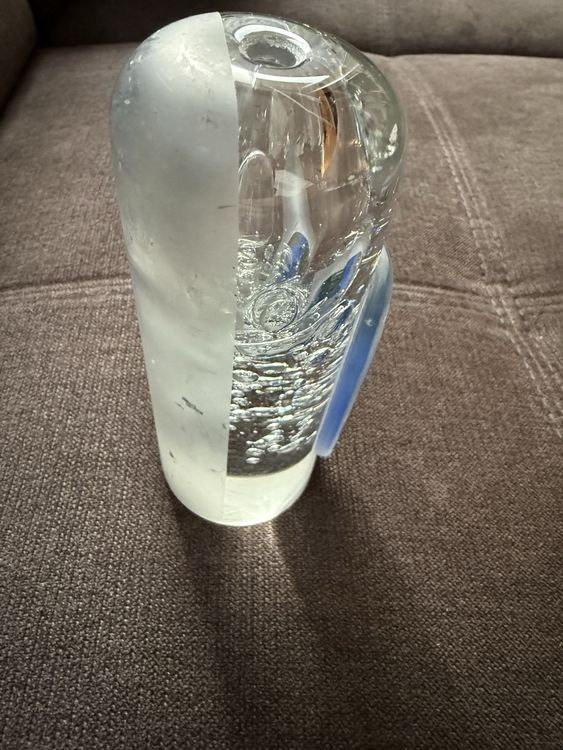 Glasstudio Borowski Vase, signiert, blaue Blume, neu! (Neu (gemäss Beschreibung)) in Basel für ...