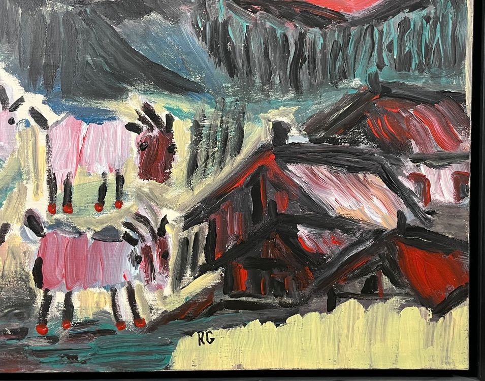 Rene Gertsch (1939-2007) grosses Gemälde auf Leinwand (Gebraucht) in ...