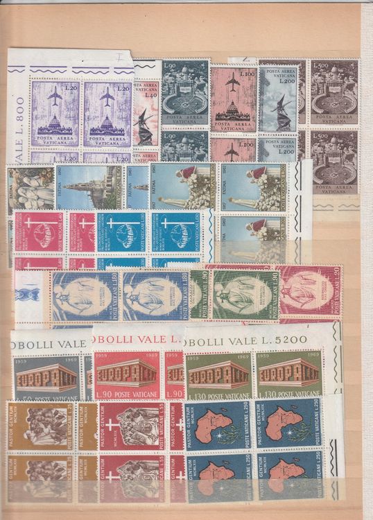 42/VATIKAN VIERERBLOCKSERIEN 1967-1969 ** (Neu (gemäss Beschreibung)) in Hirschthal für CHF 1 ...