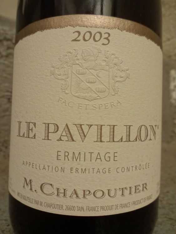 100 PP - Chapoutier "Le Pavillon" 2003 (D'occasion) à Cham pour CHF 286 ...