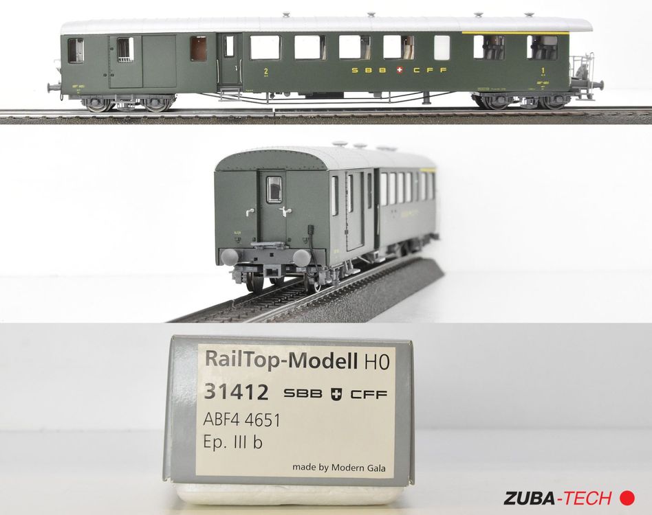 RailTop 31412 Halbgepäckwagen ABF SBB H0 GS mit OVP (Neu (gemäss ...