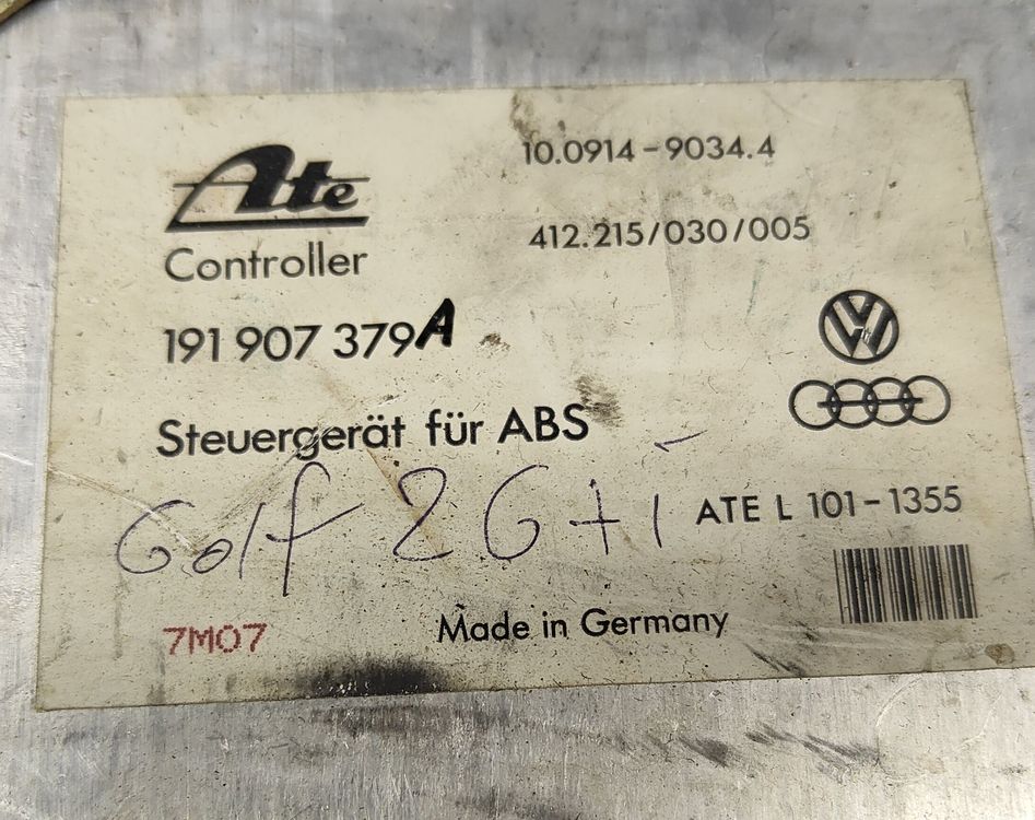 VW Golf 2 ABS-Steuergerät (Gebraucht) in Himmelried für CHF 50 – mit ...