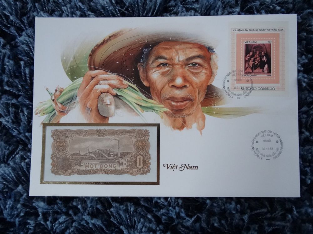 Notenbrief Vietnam1984 m.unzirkulierter 1 Mot Dong Note 1976 (Neu ...