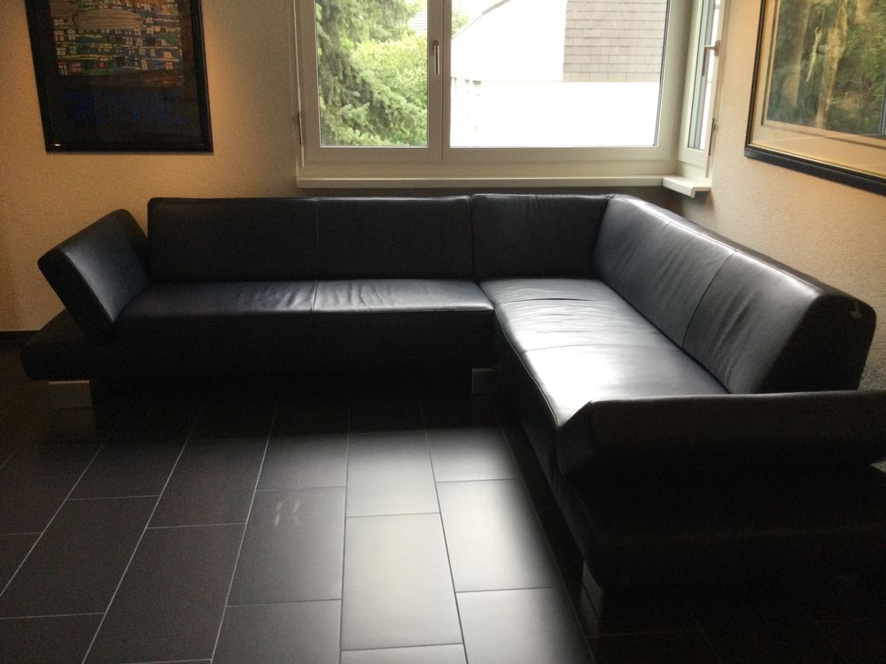 Sehr gut erhaltenes echt Leder Ecksofa von W. Schillig | Kaufen auf Ricardo