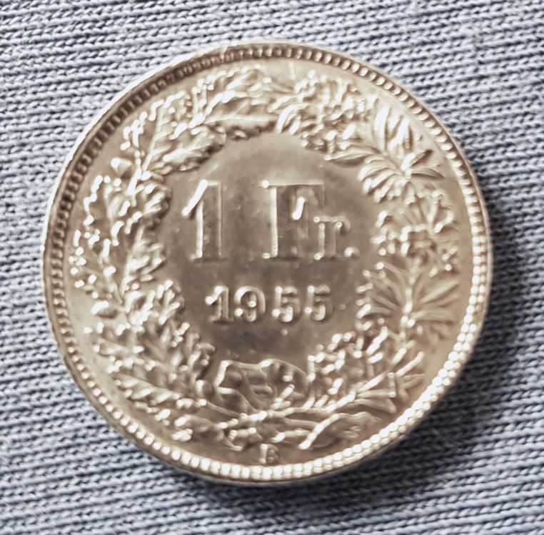 Rarer 1 Franken 1955 (Auflage nur 194’000 St.) ab nur 1 Fr ! (Gebraucht) in Camignolo für CHF 15 ...