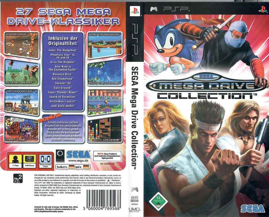 PSP - SEGA Mega Drive Collection (Gebraucht) in Rheinau für CHF 2.5 ...
