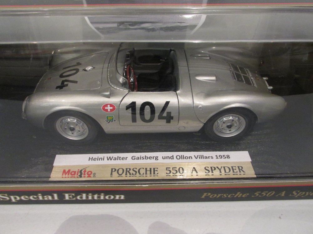 Porsche 550A Spyder "Heini Walter " 1:18 (Neu und originalverpackt) in ...