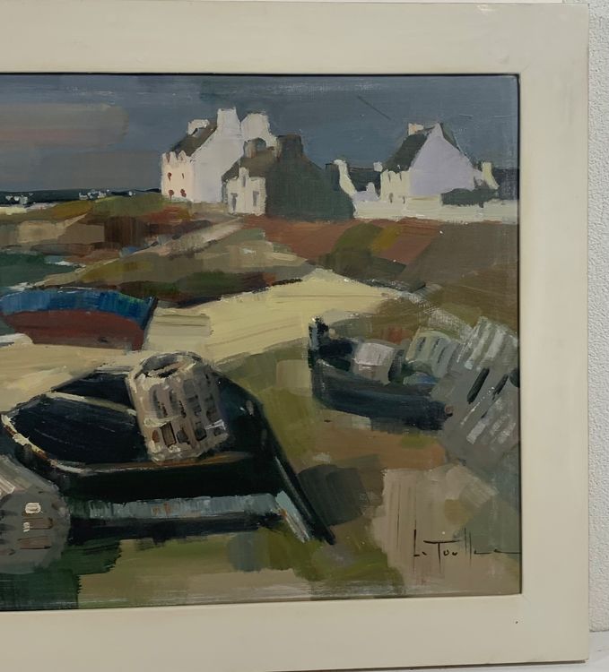 Meeresküste Gemälde mit Häuser Ansicht unleserlich Signiert (Gebraucht) in Root für CHF 160 ...