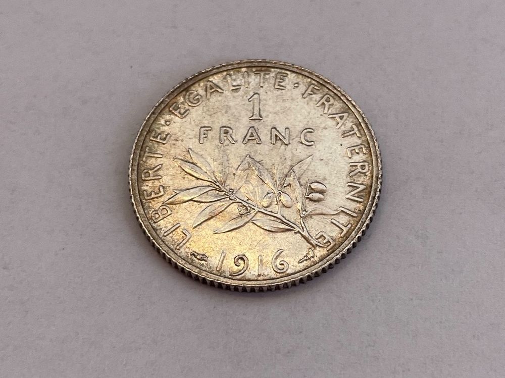 Superbe pièce 1 franc semeuse 1916 argent | Kaufen auf Ricardo