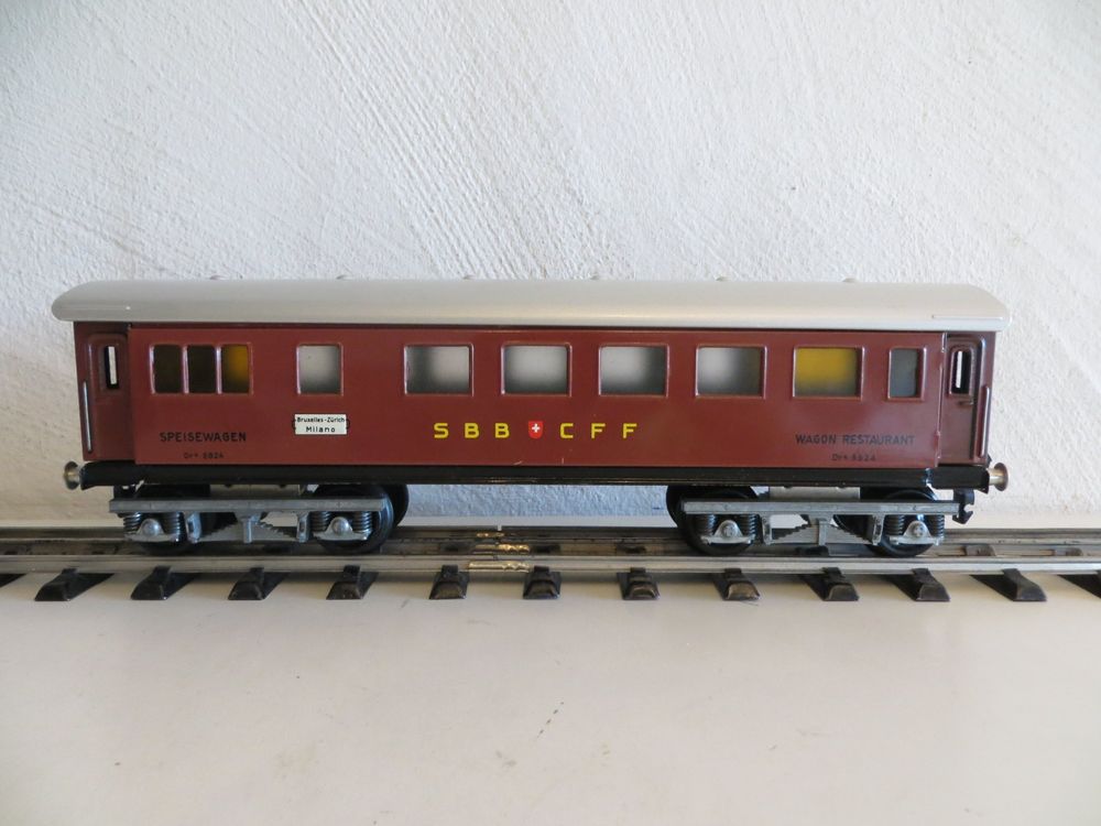 Buco Spur 0: SBB-Speisewagen Dr4 8624, rot, Blech, ohne OVP (Gebraucht ...