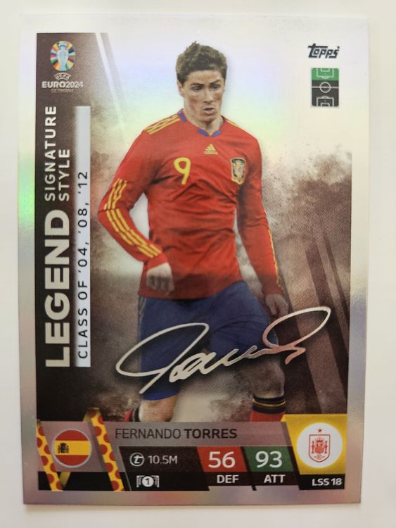 Legend Fernando Torres LSS 18, Euro 2024 Topps Match Attax (Neu (gemäss ...