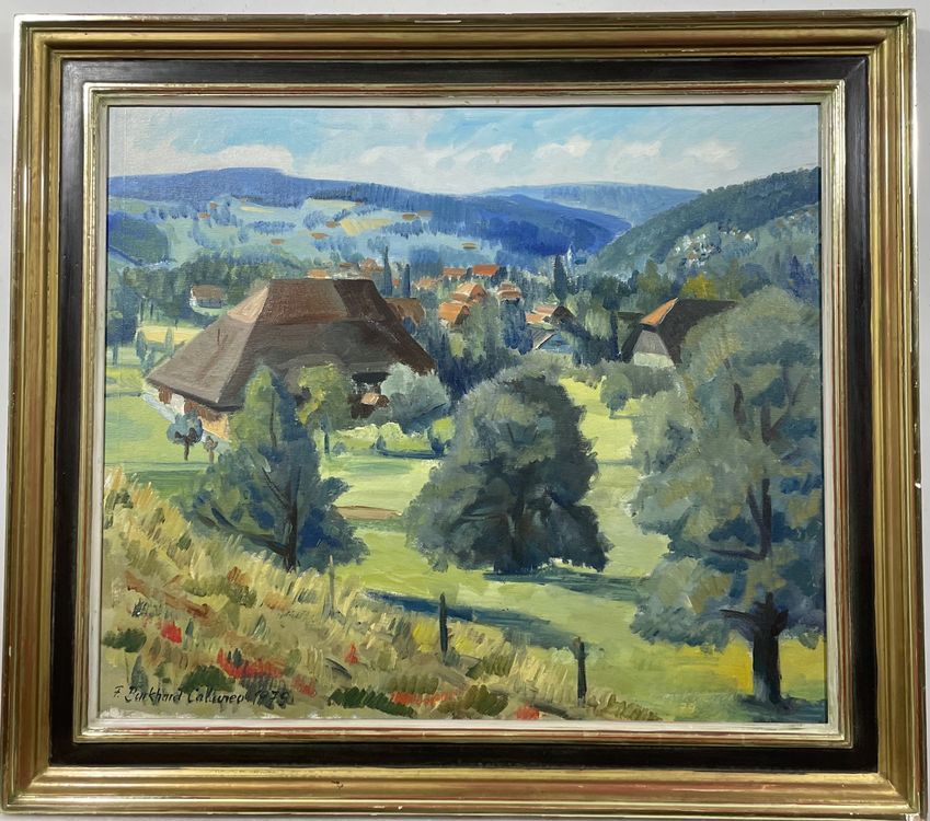 Fritz Burkhard (XX) grosses Gemälde (Gebraucht) in Root für CHF 70 – mit Lieferung auf Ricardo ...