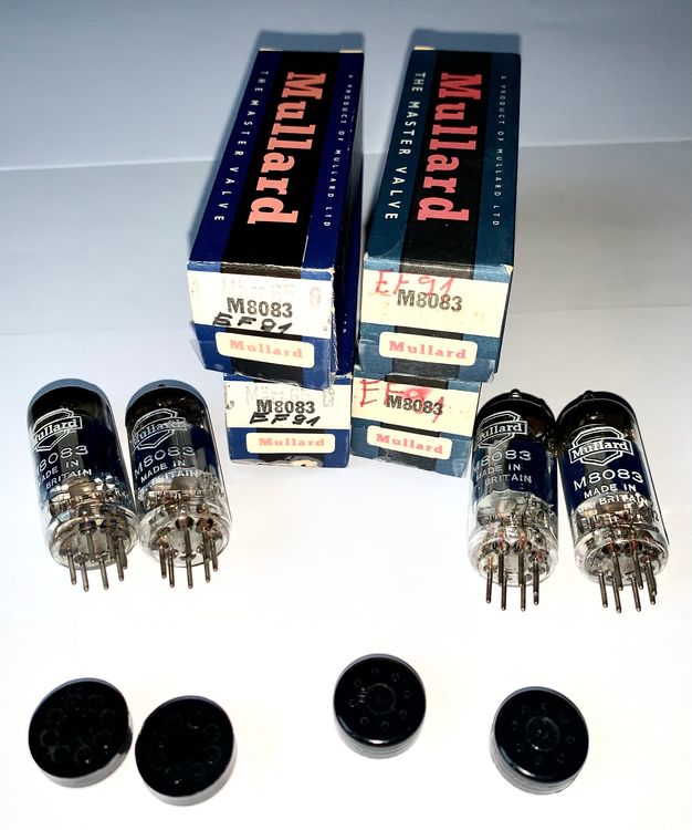 4 Radioröhren / Röhren M8083/6064/CV4014(EF91/6AM6),Mullard (Neu ...