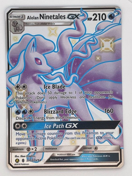 Alolan Ninetales GX SV53/SV94 Secret Rare Hidden Fates | Kaufen auf Ricardo