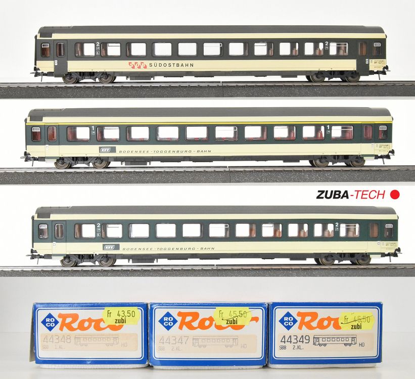 Roco 3x EW IV Personenwagen der SOB/BT, H0 GS mit OVP (Gebraucht) in St. Gallen für CHF 74 – mit ...