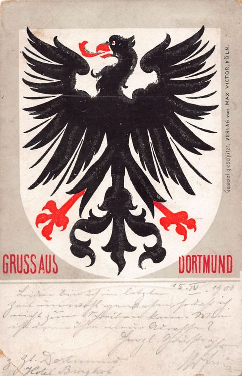 Gruss aus DORTMUND - Postkarte mit Wappentier (Gebraucht) in Lufingen für CHF 1 – mit Lieferung ...