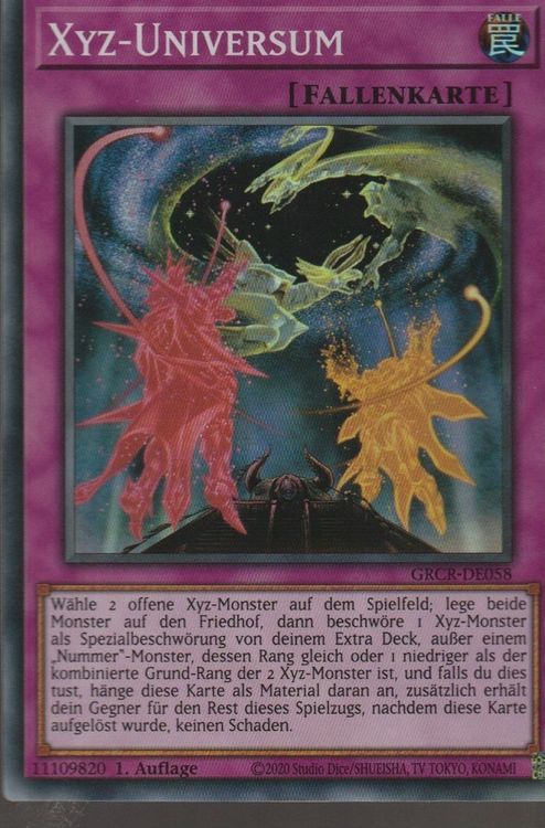 TCG YU-GI-OH! GRAND CREATORS GRCR DE 058 Xyz-Universum (Neu (gemäss Beschreibung)) in Vezia für ...